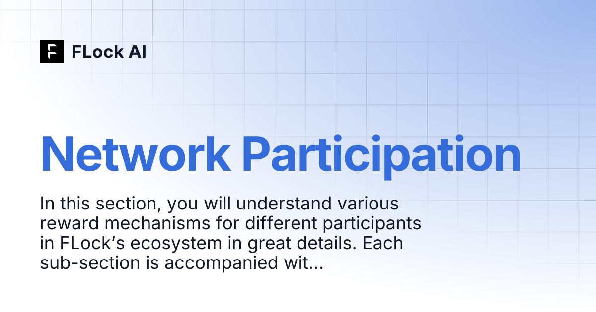 Network Participation | FLock AI